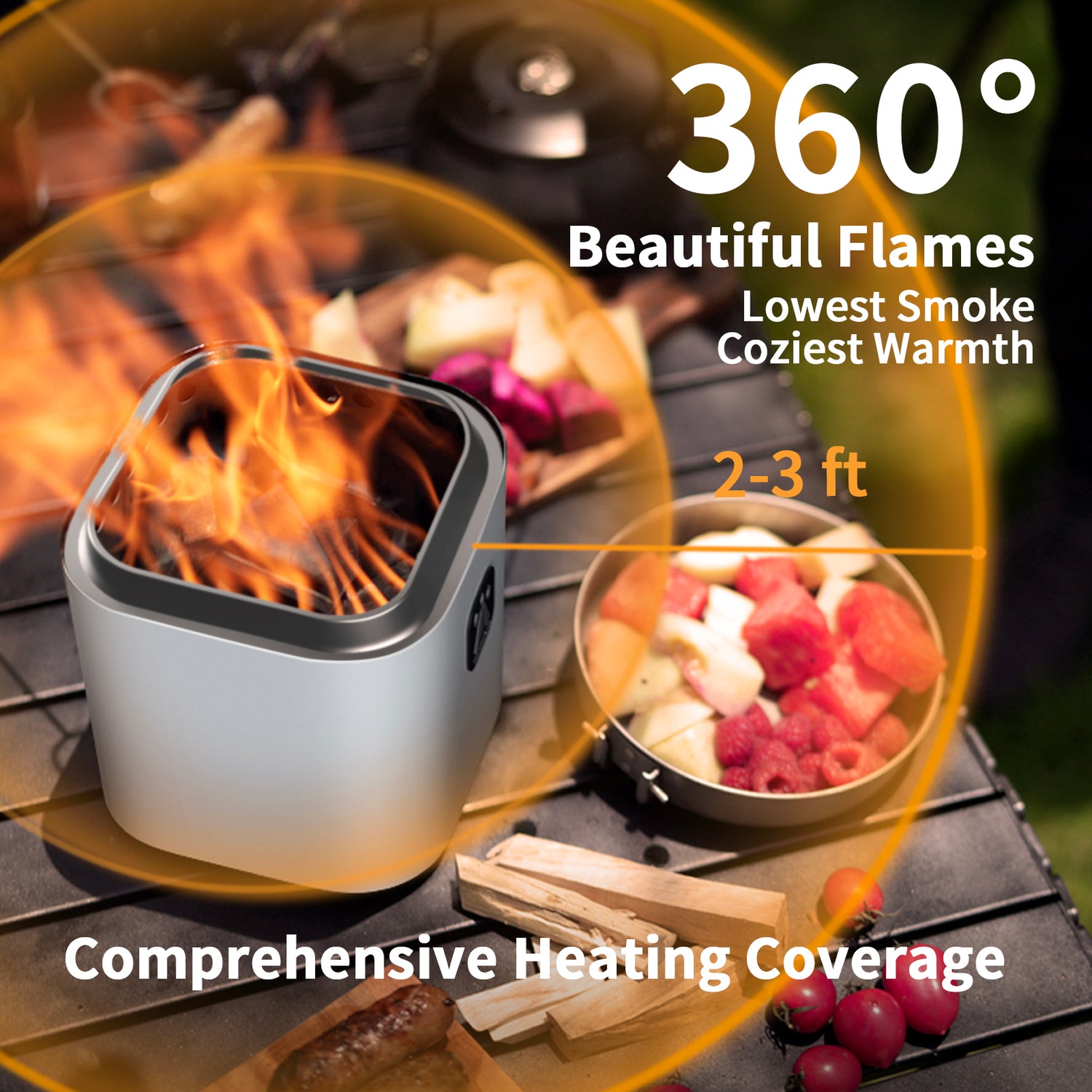 BondStove Mini - Smokeless Portable Tabletop Fire Pit for Backyard ...